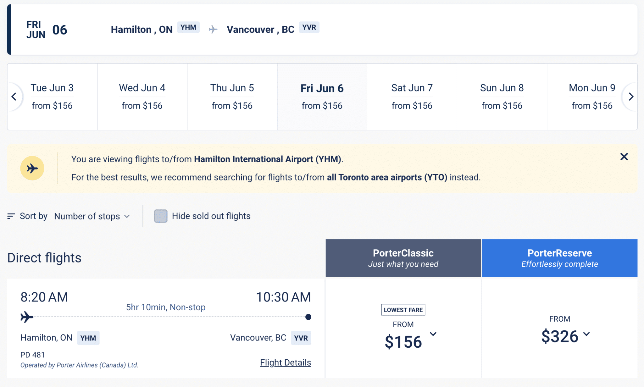 Porter Airlines Expands to Hamilton with Four New Routes | Prince of Travel
